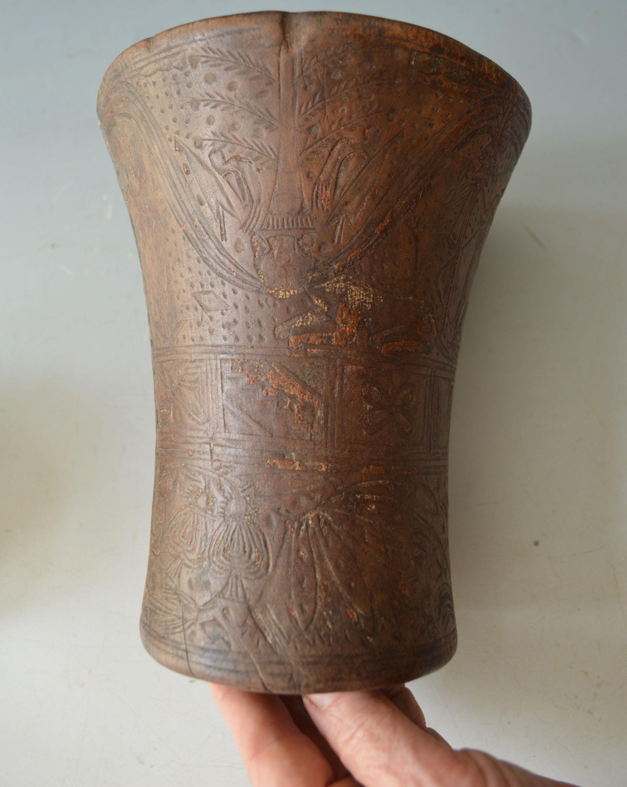 Pre Columbian Large Inca Period Wood Kero Cup South American Antiques ...