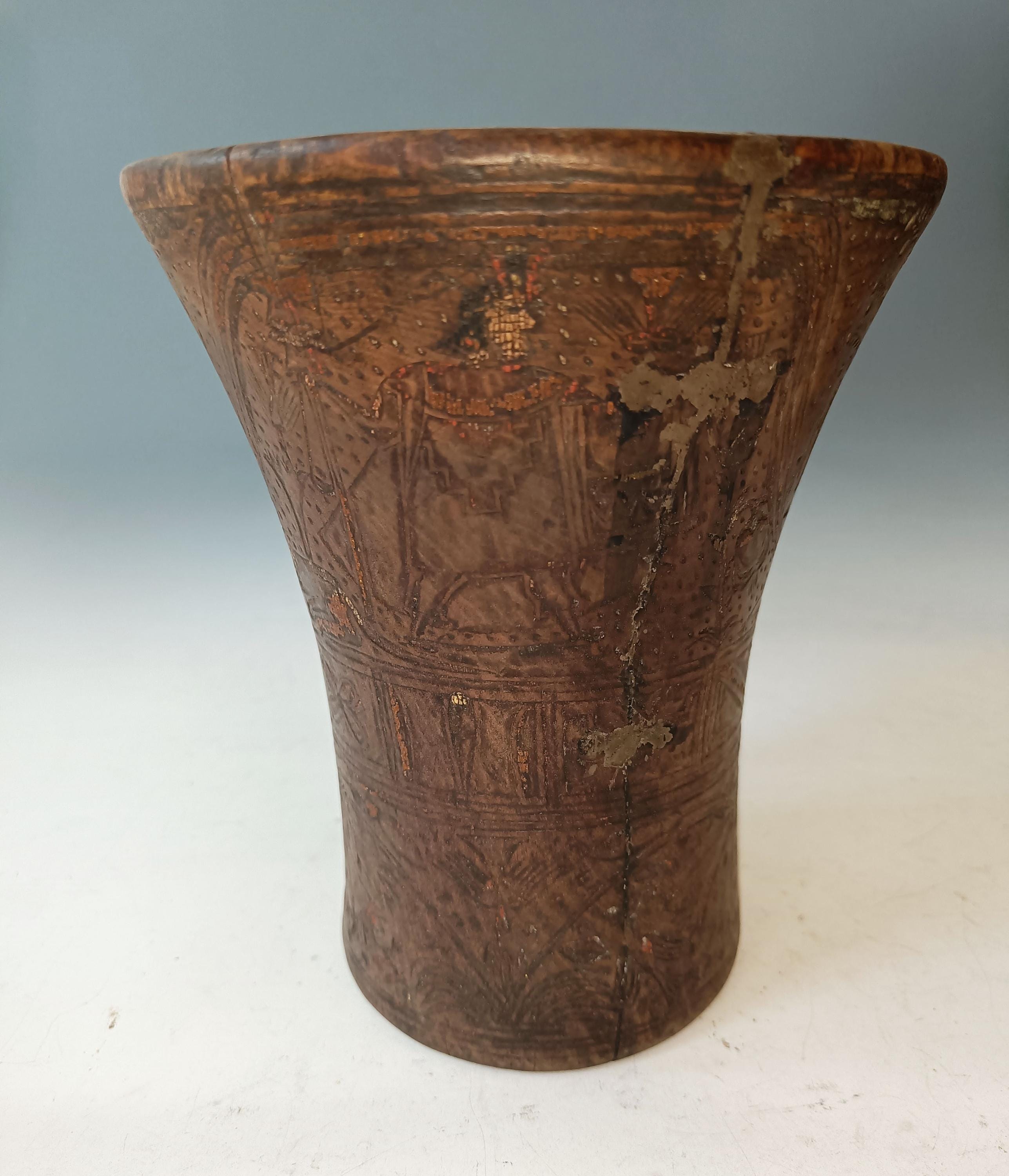 Pre Columbian Large Inca Period Wood Kero Cup South American Antiques ...