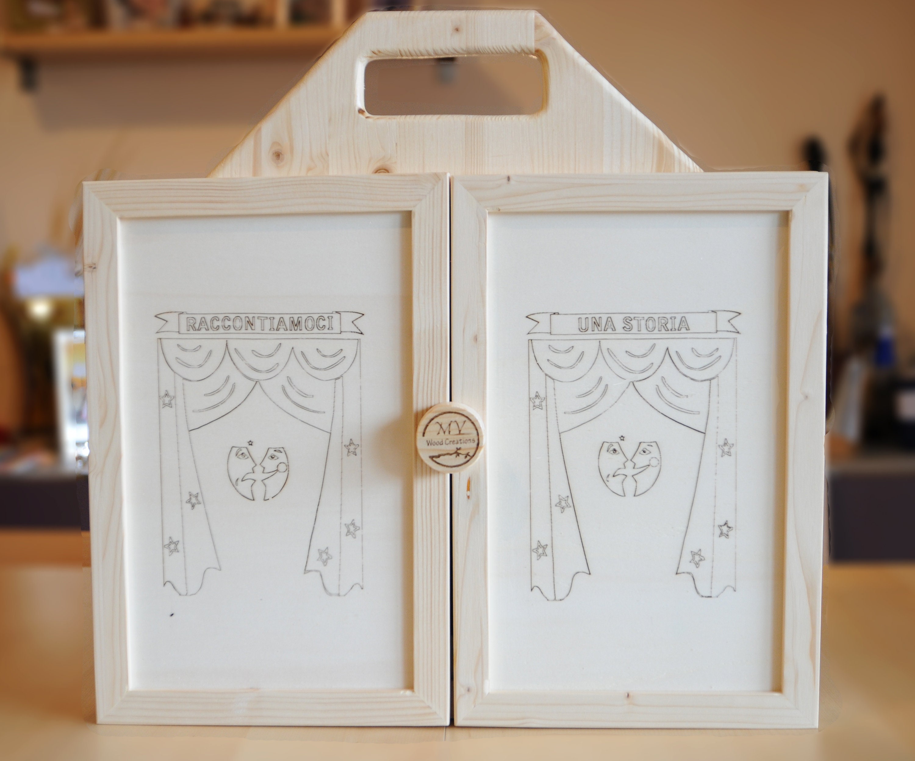 Handmade Wooden Theater. Kamishibai. With Japanese Shadow - Etsy