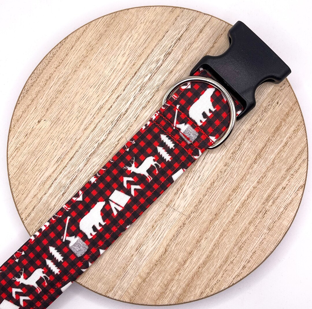 Dog Collar/ Buffalo Plaid Animals Dog Collar/ Plaid Animals Dog Collar ...