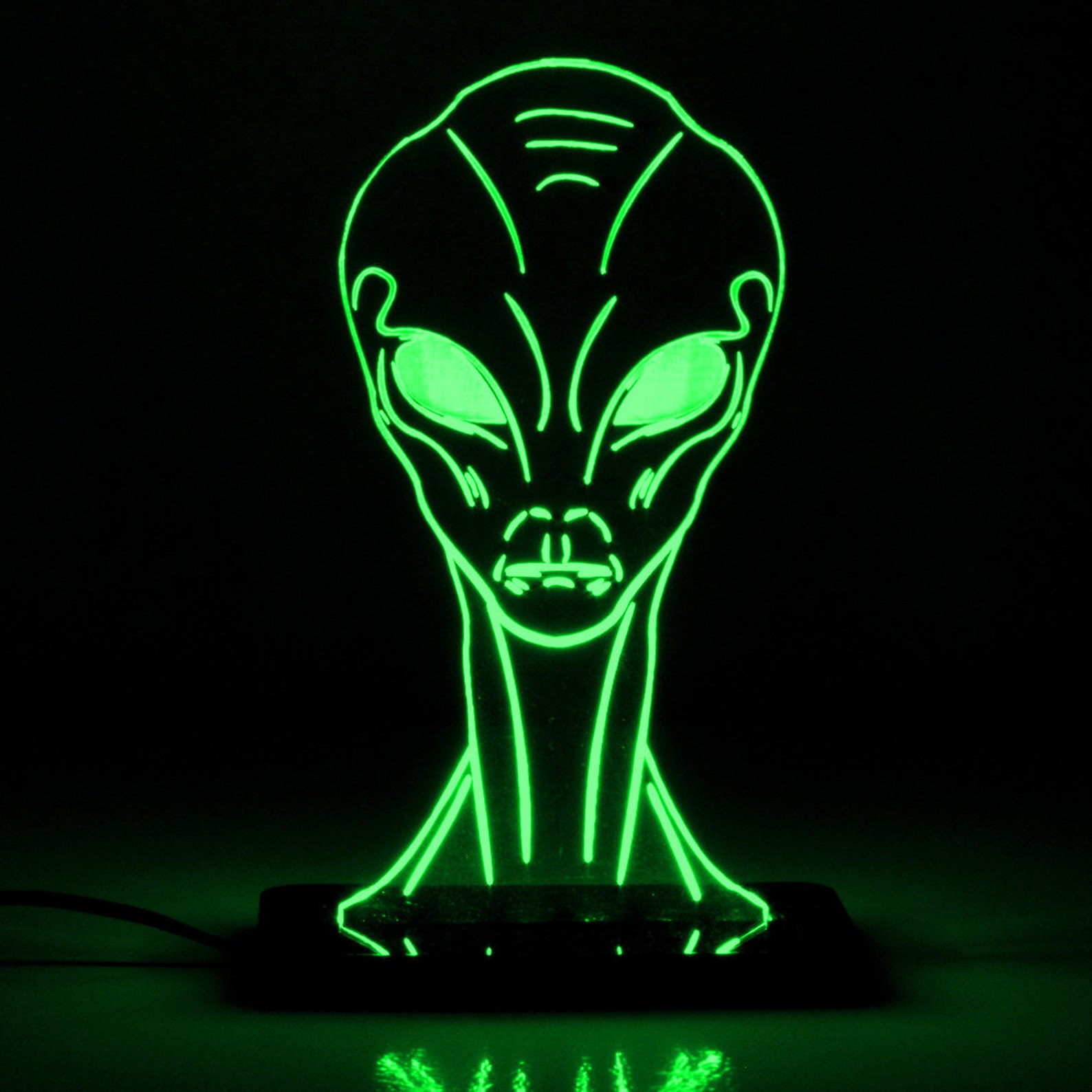 Alien Gray LED Lamp / Night Light / Sculpture | Etsy