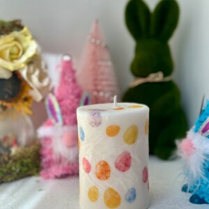 Handmade Gifts Colorful Easter Eggs Easter Short Decorative Candle - Etsy