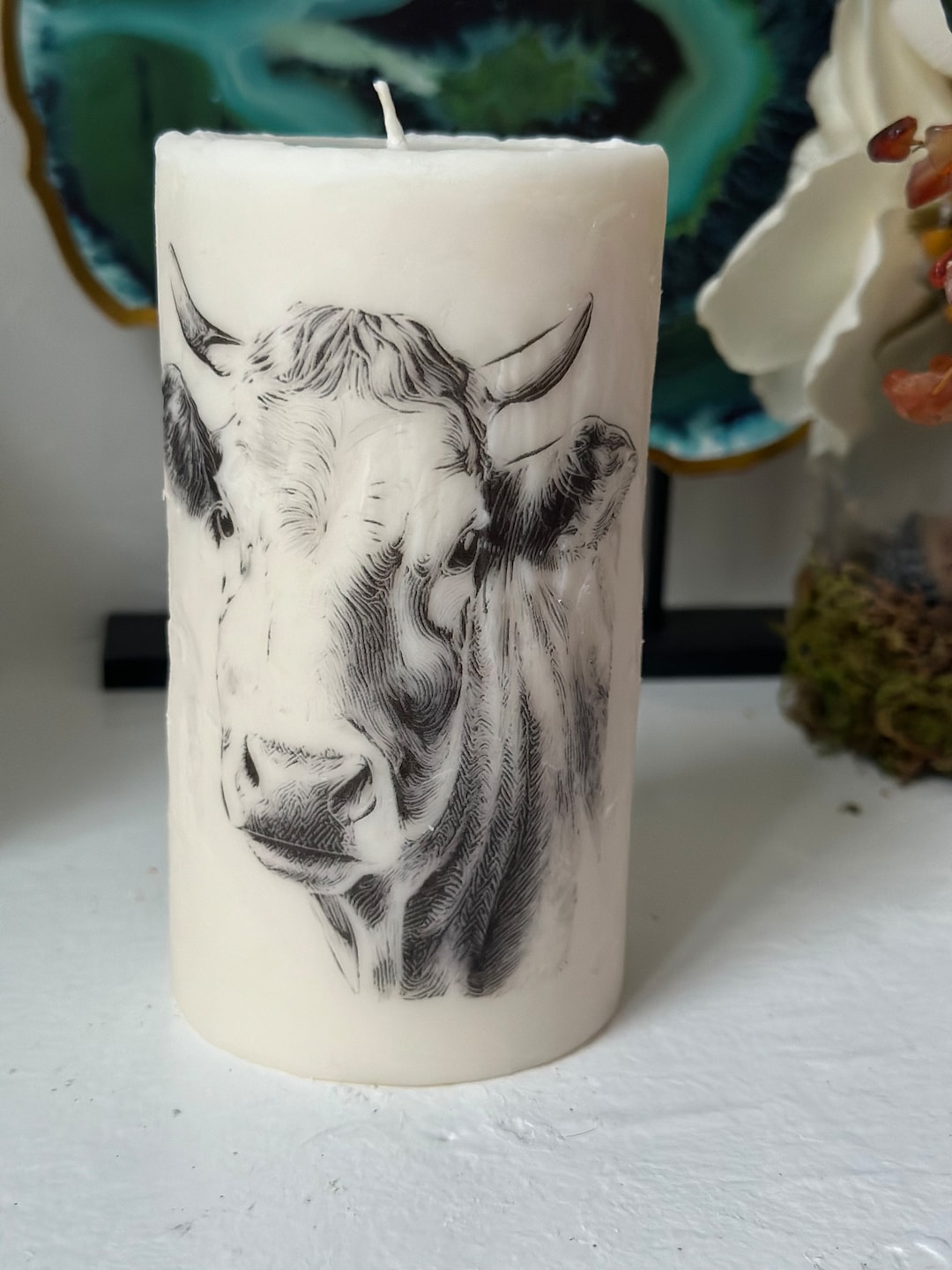 Handmade Gifts Cow Head Tall Decorative Candle - Etsy