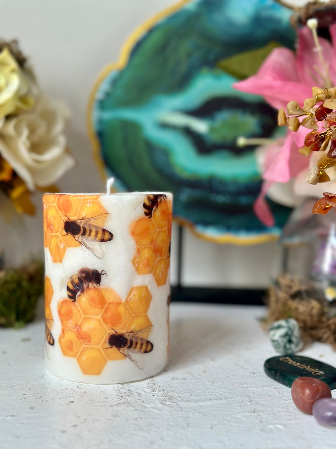 Handmade Gifts Bumble Bee & Honey Spring Mothers Day Short Decorative ...