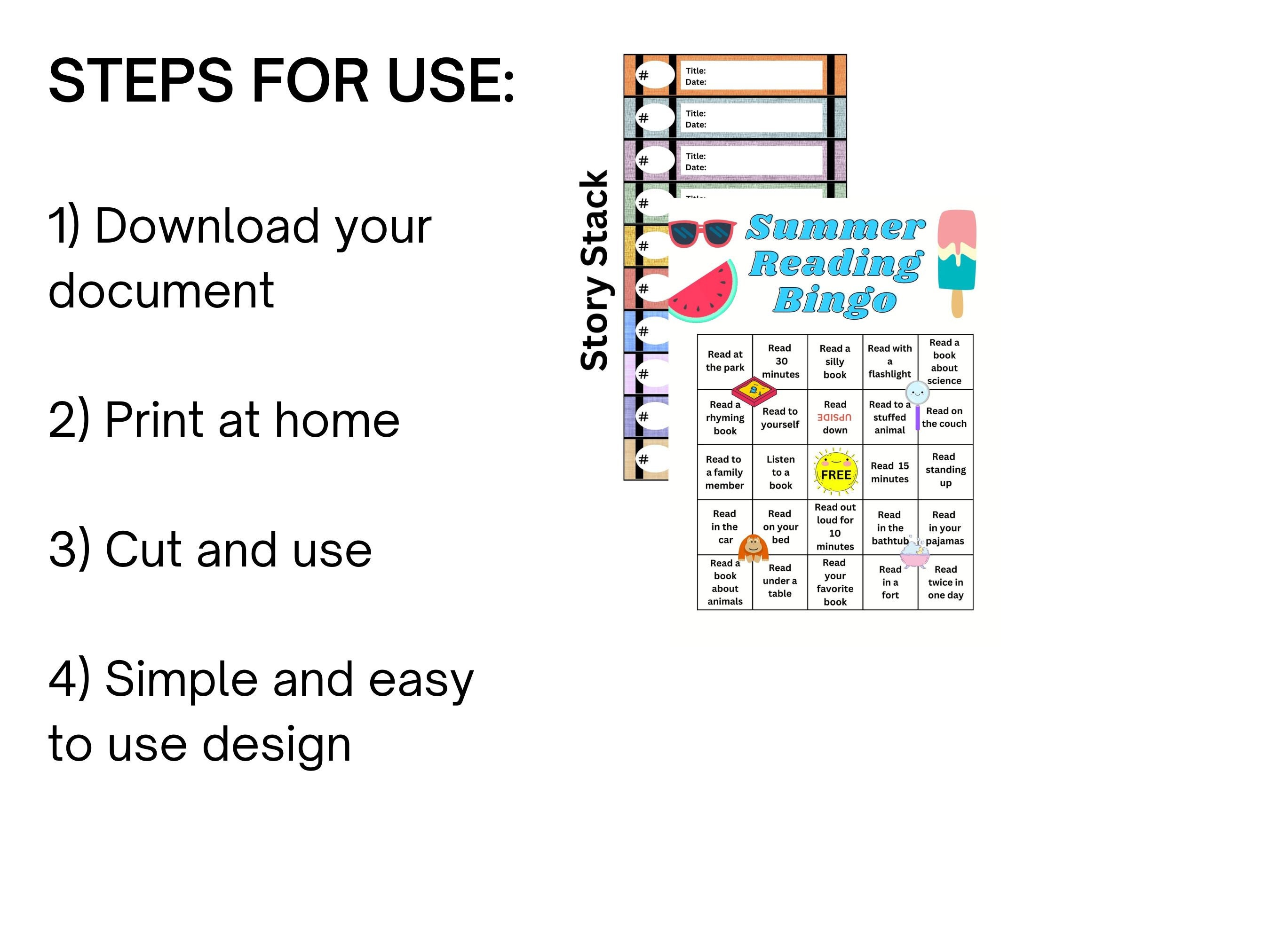 Summer Reading Bundle, Reading Tracker, Reading Journal, Book Log ...