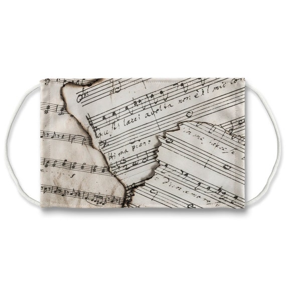 Music Notes Sublimation Face Mask Multi Layer Washable | Etsy