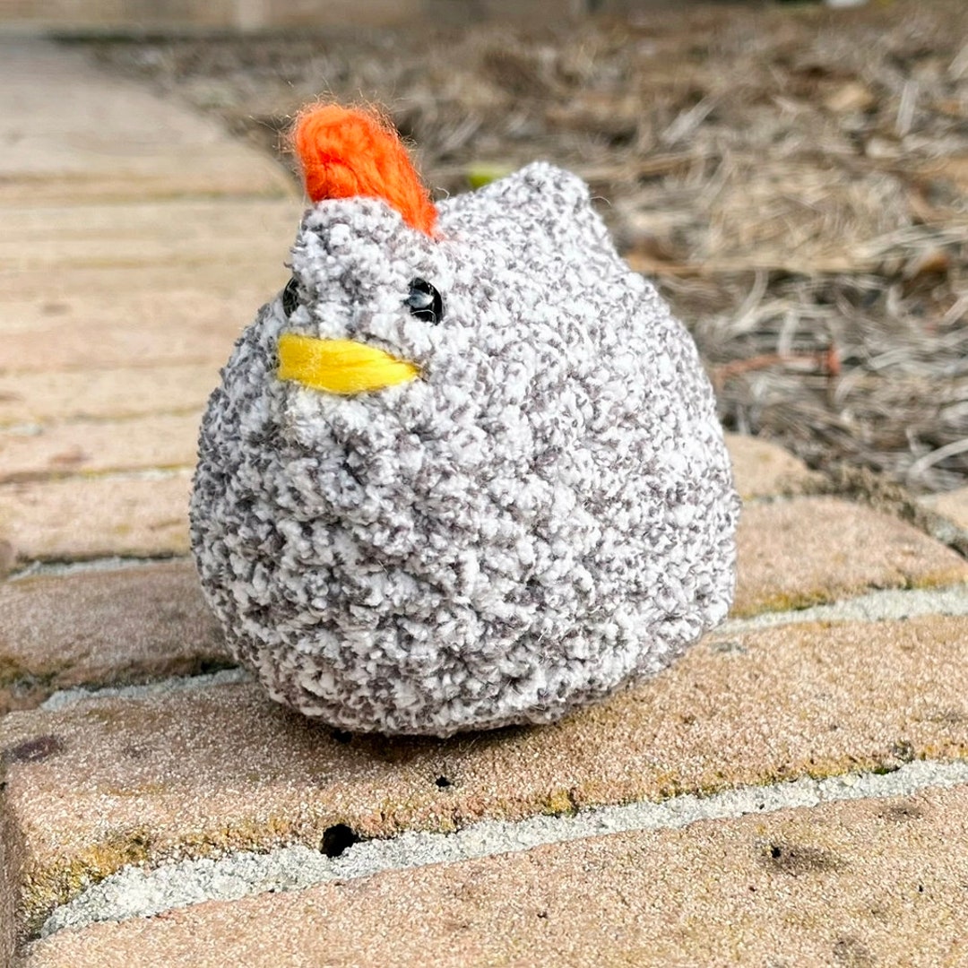 Crocheted Chicken Plushie Farmhouse Chicken Nursery Toy 4 Inch 10 Cm ...