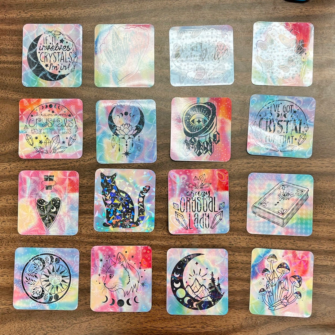 Stickers for Crystal Lovers - Version 3 - 3 Inch - Holographic, Kiss ...