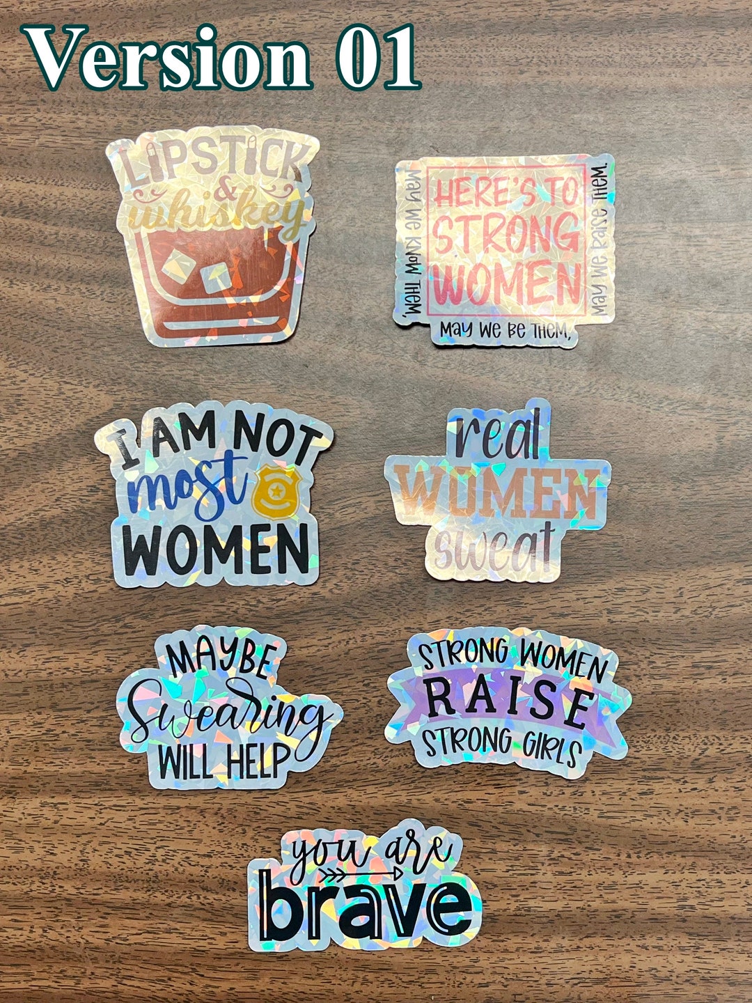 You Are Brave Sticker Pack 7 Stickers, 3 Inch 2 Styles Holographic, Die ...