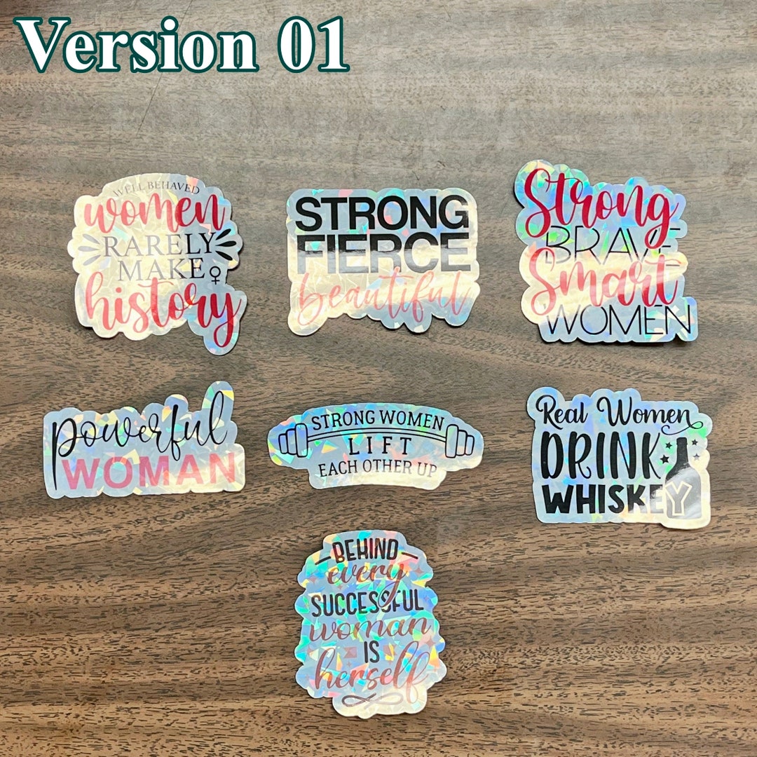 Powerful Women Sticker Pack - 7 Stickers, 3 Inch - 2 Styles ...