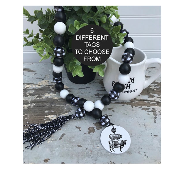 Buffalo Check Beads - Etsy