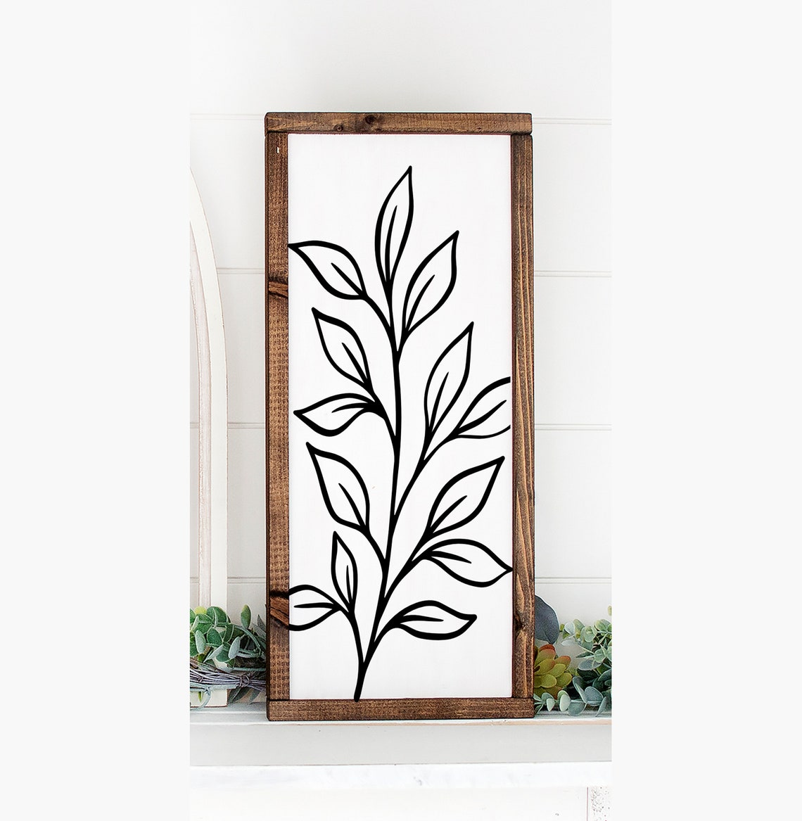 Botanical Leaf Sign 9.5x18. Botanical Signs - Etsy