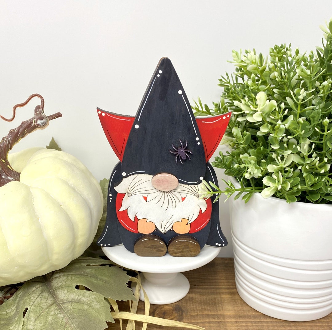 Halloween Dracula Vampire Gnome Chunky Wood Shelf Sitter. - Etsy