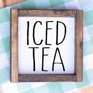 Tea Bar Kitchen 6"x6" Farmhouse Signs for Tiered Trays. Tiered Tray ...