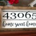 Zip Code Custom Home Farmhouse Style Framed Sign 7.5"x13.5". Painted ...