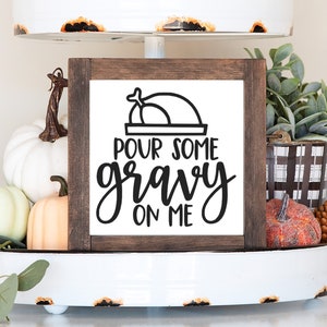 Thanksgiving Mini Signs 6"x6" Farmhouse Style Sign for Tiered Tray ...