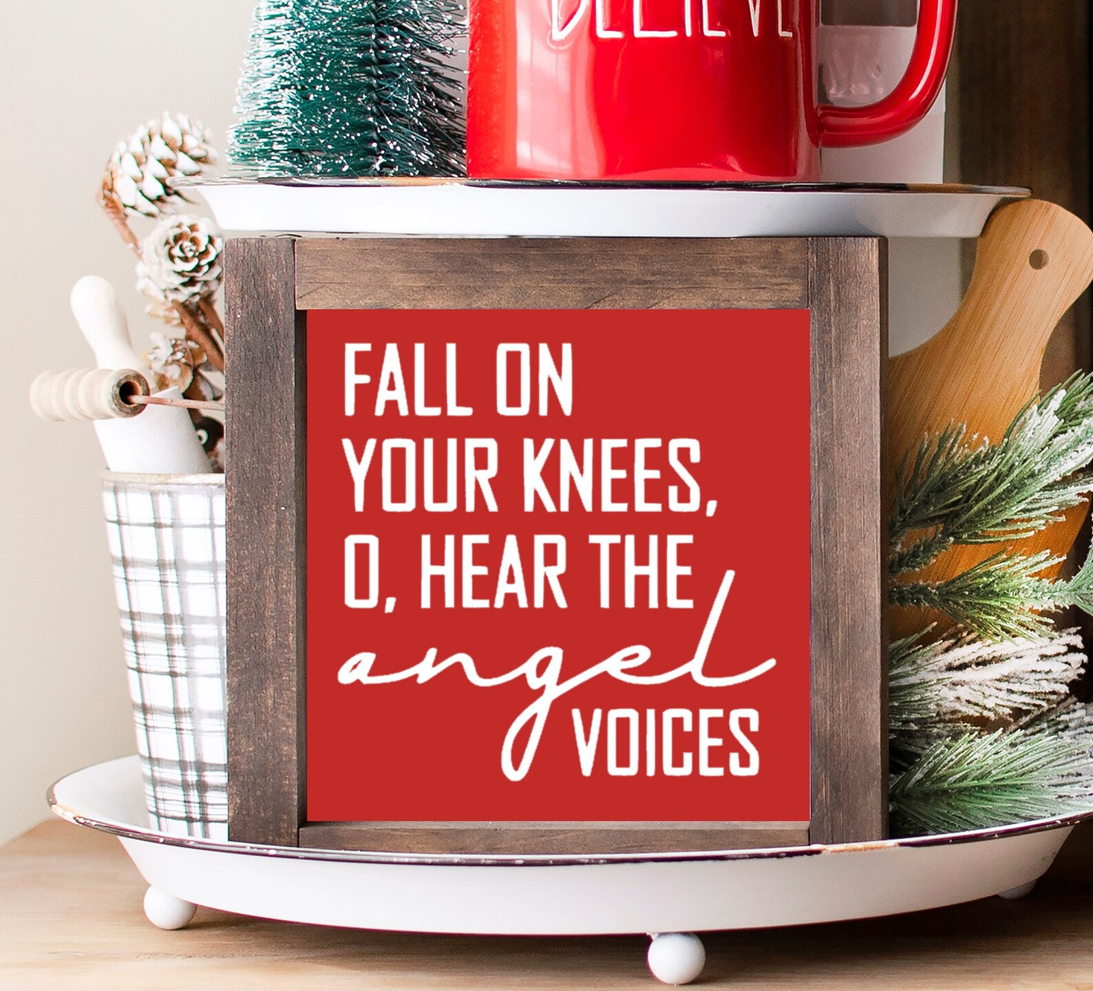 Religious Christmas Mini 6"x6" Signs for Tier Trays, Tier Tray Decor ...