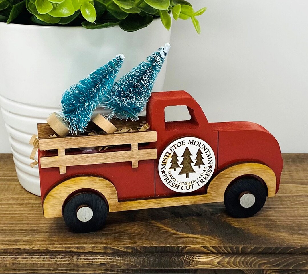 Farm Fresh Christmas Tree Truck for Tier Trays, Christmas Decor ...