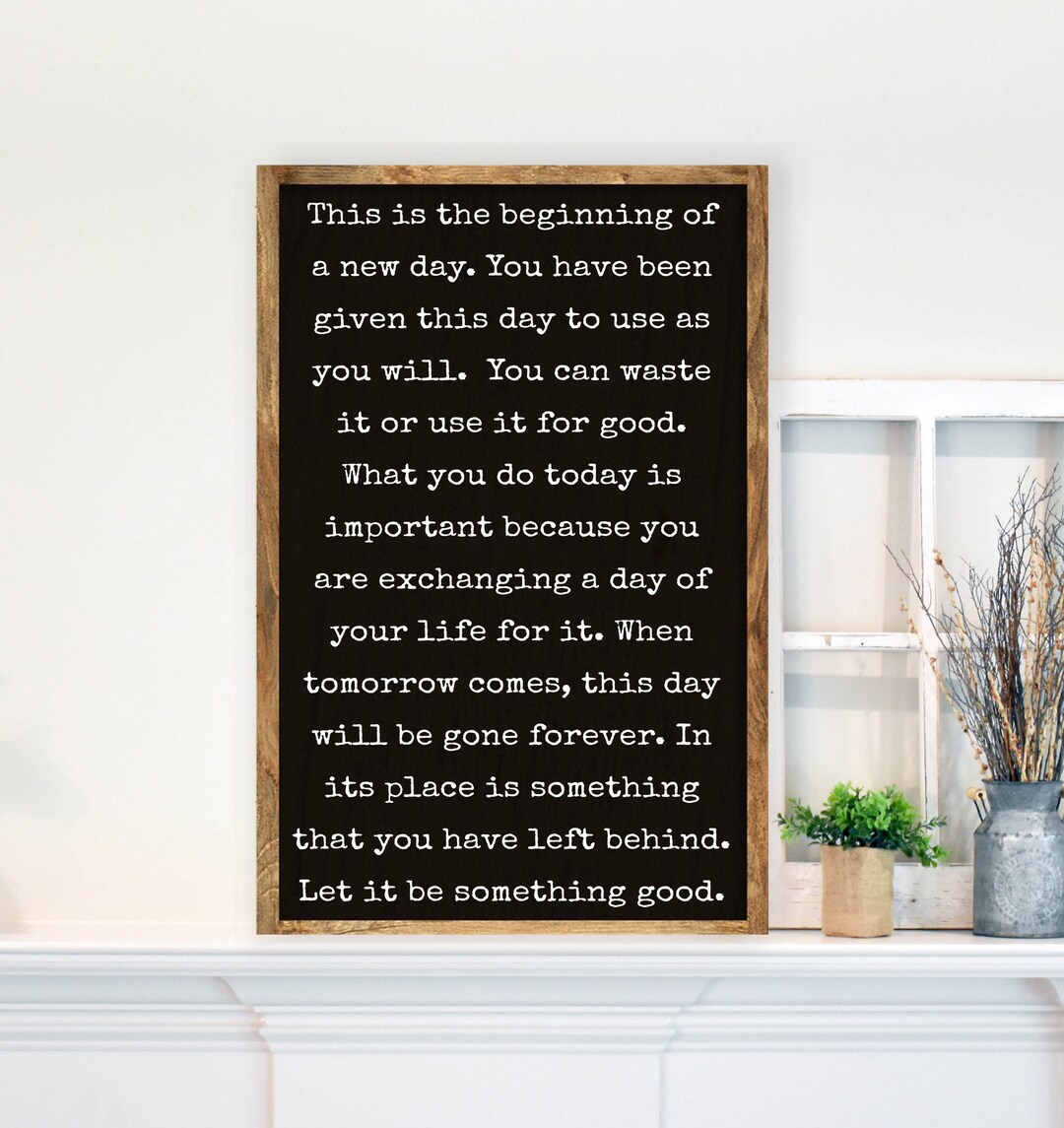This is the Beginning of a New Day Wood Sign 18"x28.5". Farmhouse Style ...