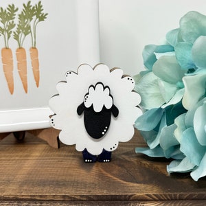 Easter Sheep Chunky Wood Shelf Sitter Tier Tray Decor, Easter Decor ...