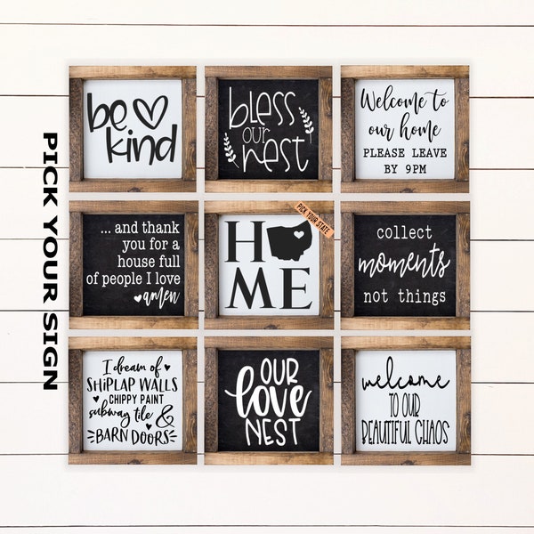 6x6 Wood Sign - Etsy