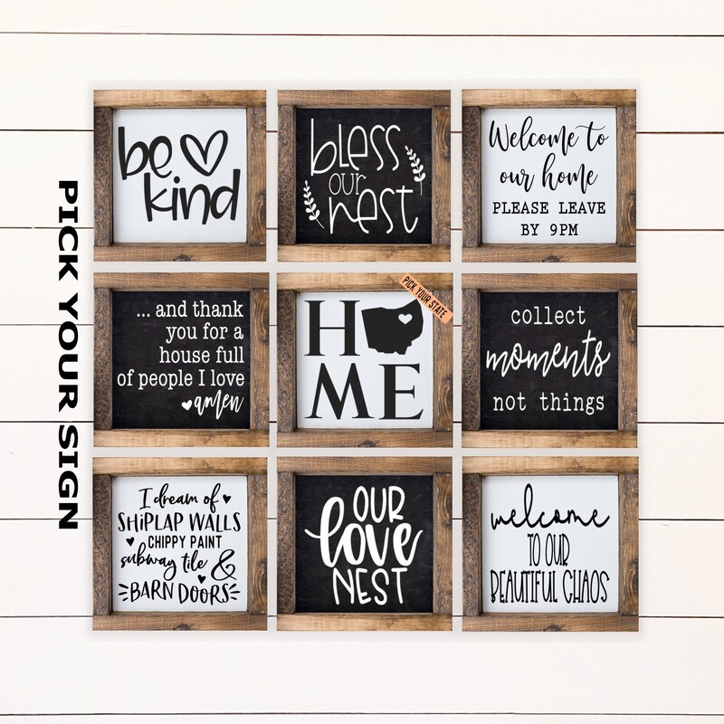 6x6 Wood Sign - Etsy