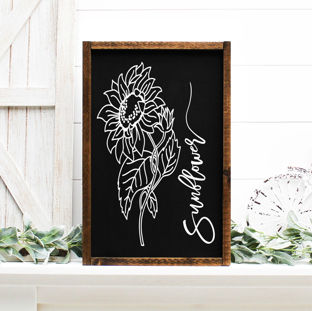 Botanical Flower Sign 12"x18". Botanical Sign, Farmhouse Entry Sign ...