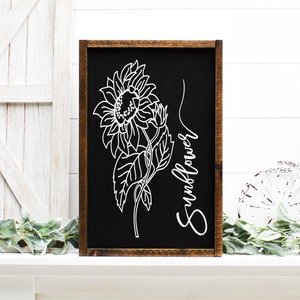 Botanical Flower Sign 12"x18". Botanical Sign, Farmhouse Entry Sign ...