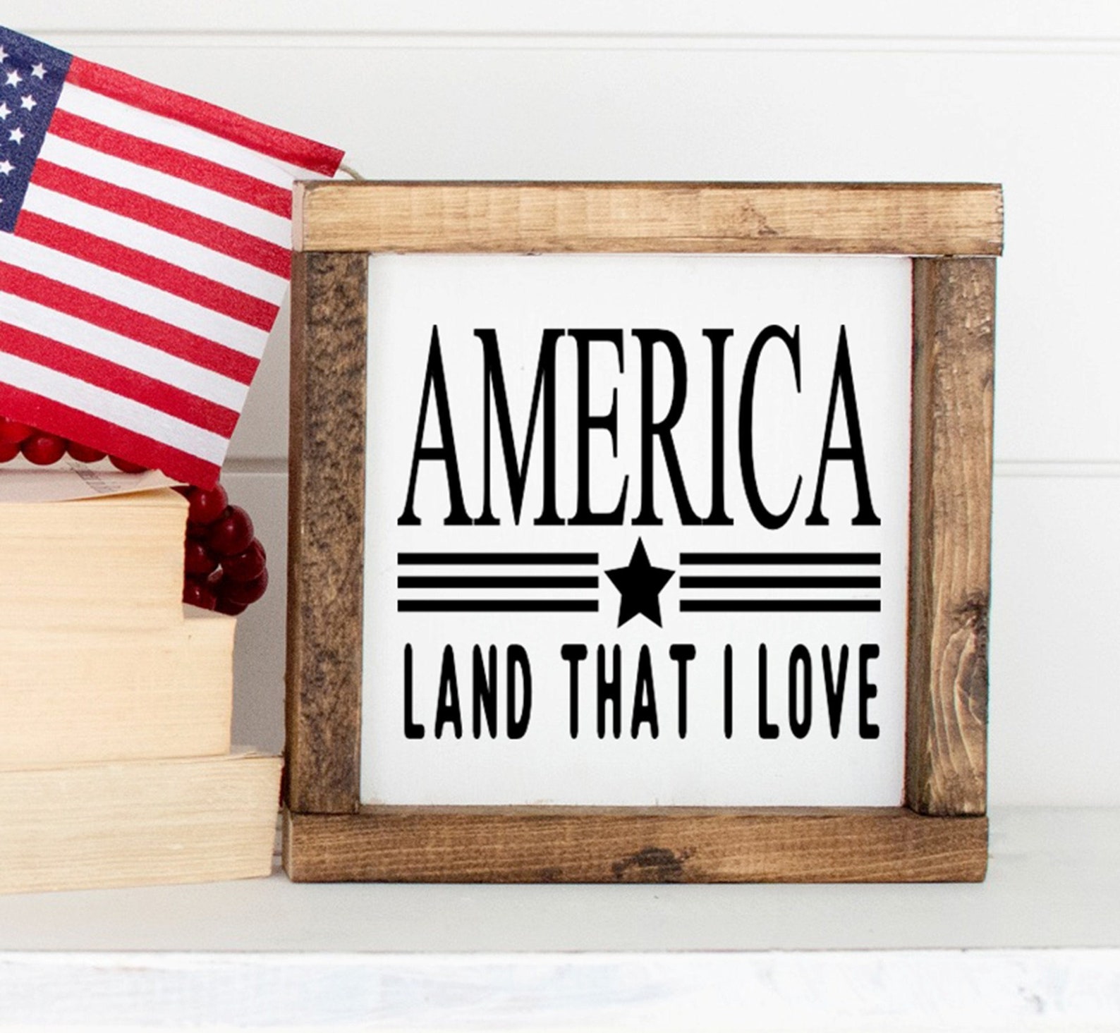 July 4th Patriotic Mini 6x6 Signs for Tier Trays Tier - Etsy
