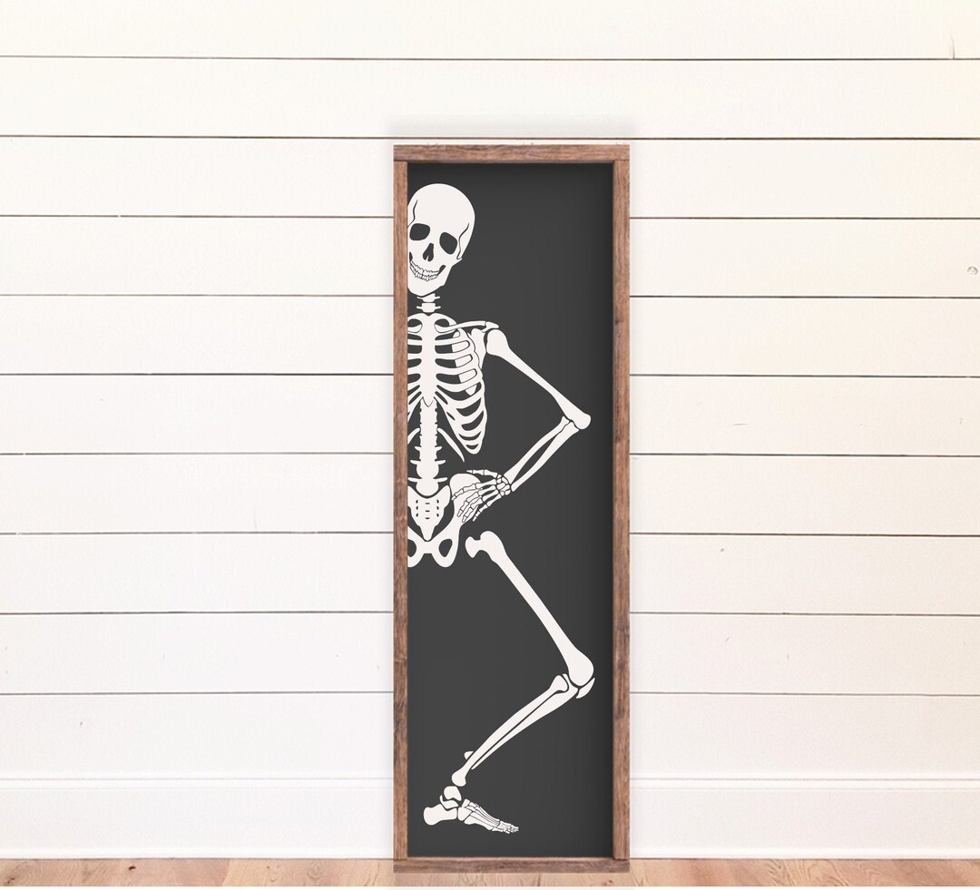Halloween Dancing Skeleton Farmhouse Sign Available in 2 Sizes ...