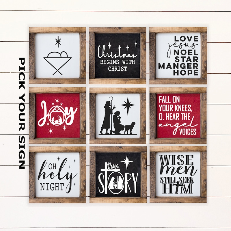 Christian Christmas Signs - Etsy
