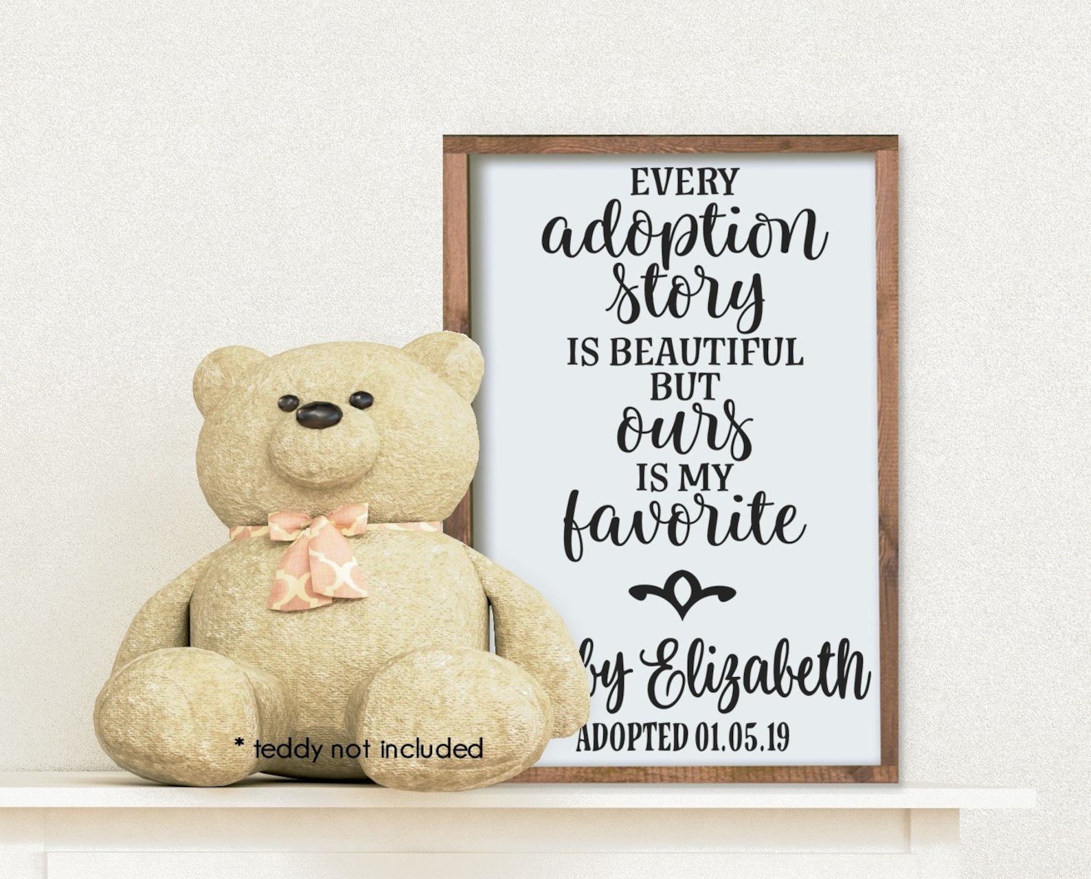 PERSONALIZED Adoption Painted Wood Sign. Adoption Gift - Etsy