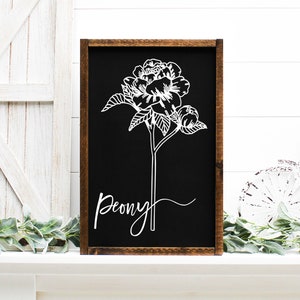 Botanical Flower Sign 12"x18". Botanical Signs, Farmhouse Entry Sign ...