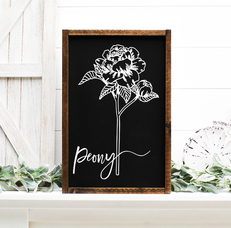 Botanical Flower Sign 12x18. Botanical Signs - Etsy