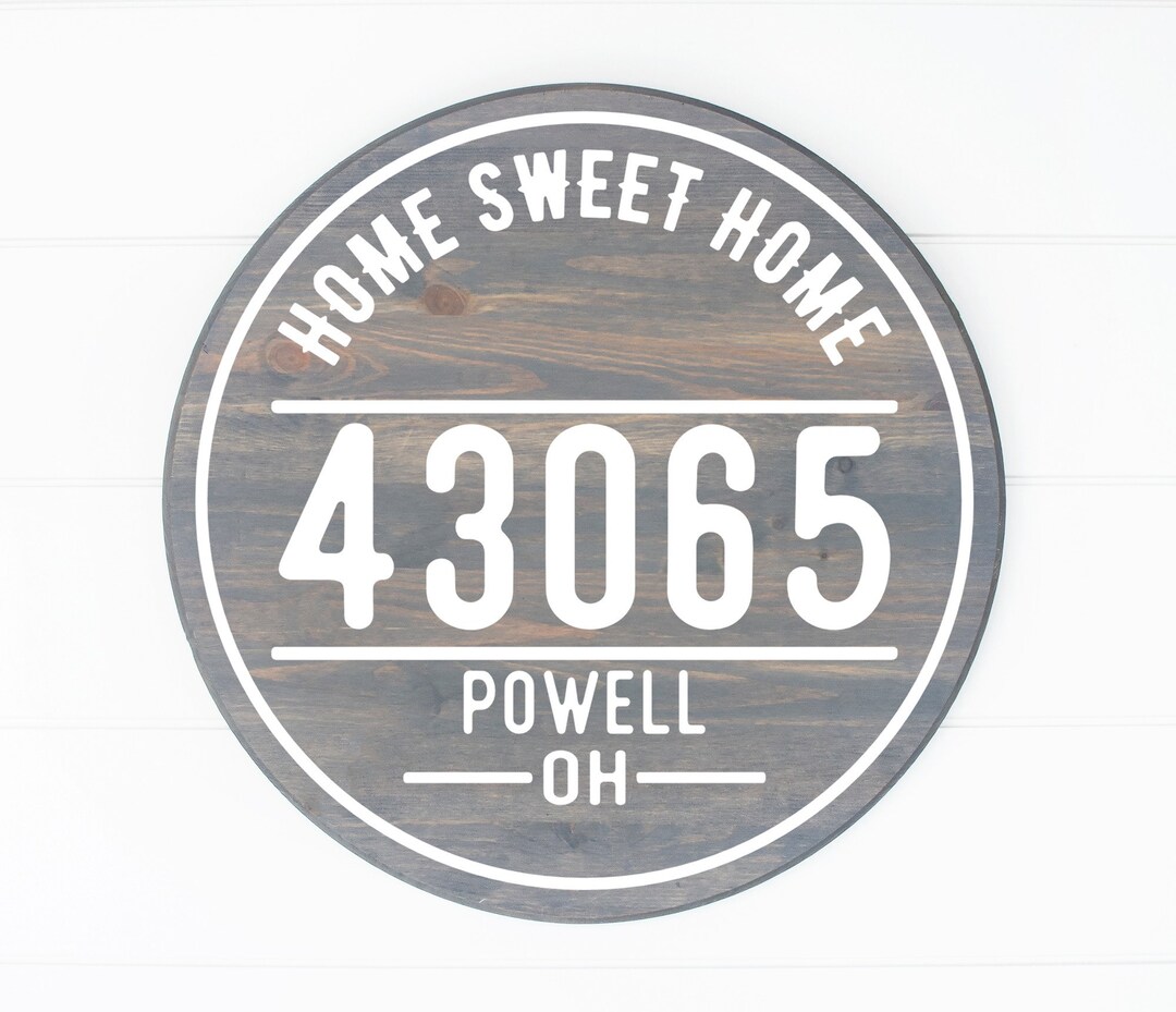 Custom Zip Code Sign Farmhouse Style Sign. Personalized Sign, Home Sign ...