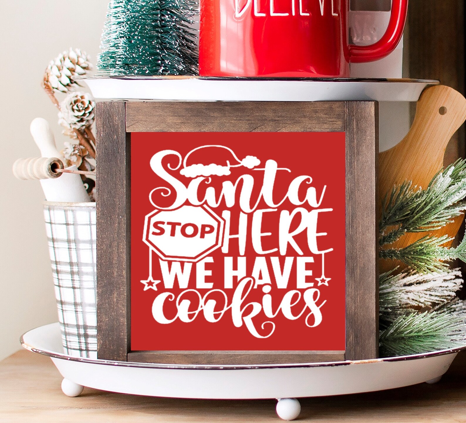 Christmas Baking 6x6 Signs for Tier Tray Tier - Etsy