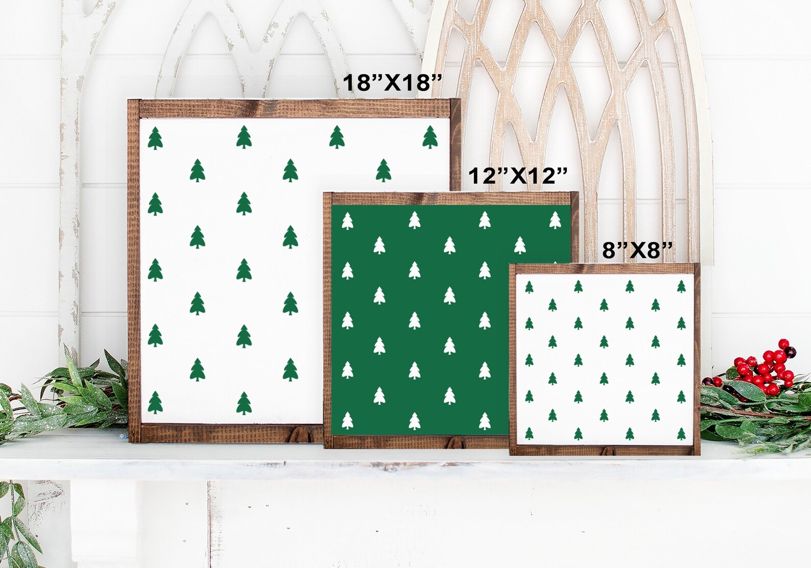 Christmas Tree Farmhouse Framed Wood Layering Sign. Farmhouse Decor ...