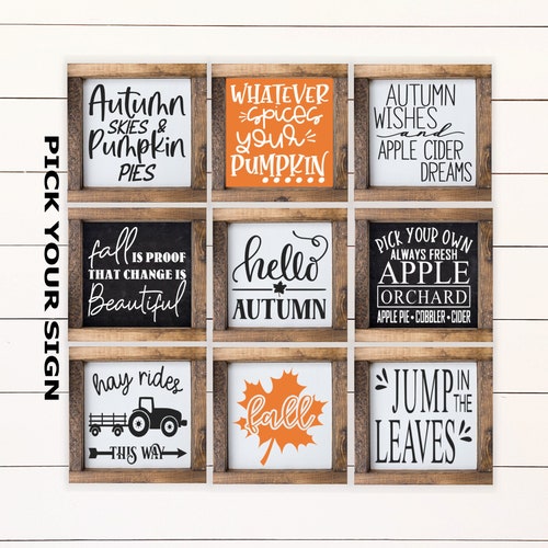 Thanksgiving Mini Signs 6x6 Farmhouse Style Sign - Etsy