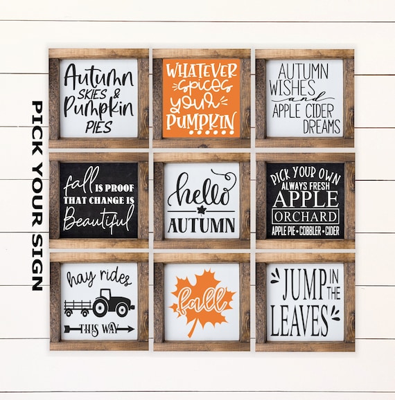 Home Décor Fall Mini Signs. Apple Cider Apple Cider Tier Tray mini ...