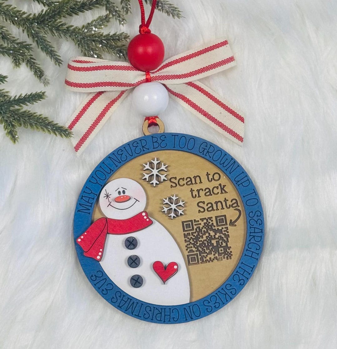 Santa Tracker Snowman Christmas Ornament, Gift for Kids, Christmas Eve ...