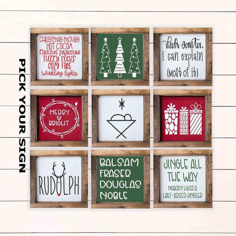 Mini Christmas Signs - Etsy