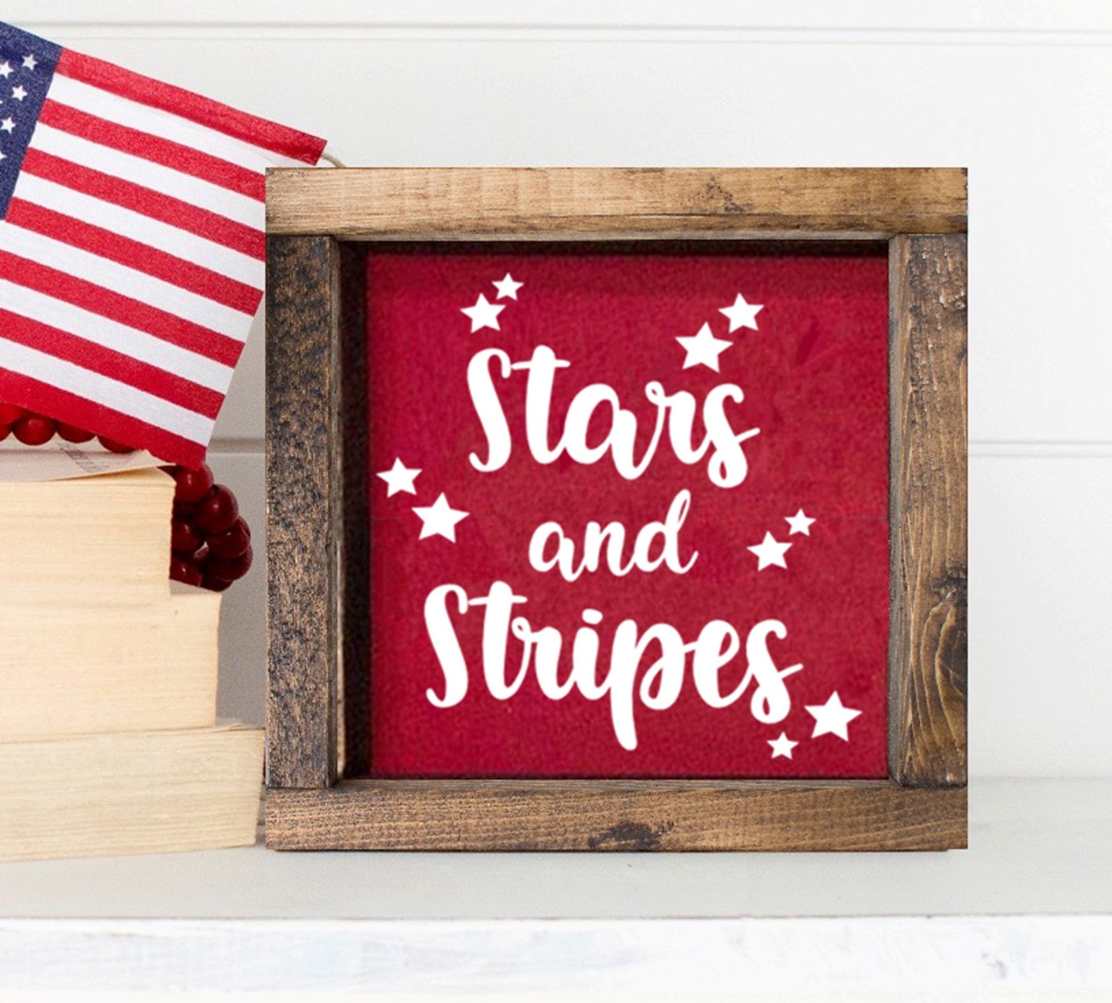 July 4th Patriotic Mini 6x6 Signs for Tier Trays Tier - Etsy