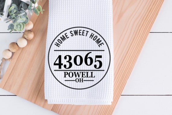 Personalized Zip Code Kitchen Towel 16x24 | Etsy