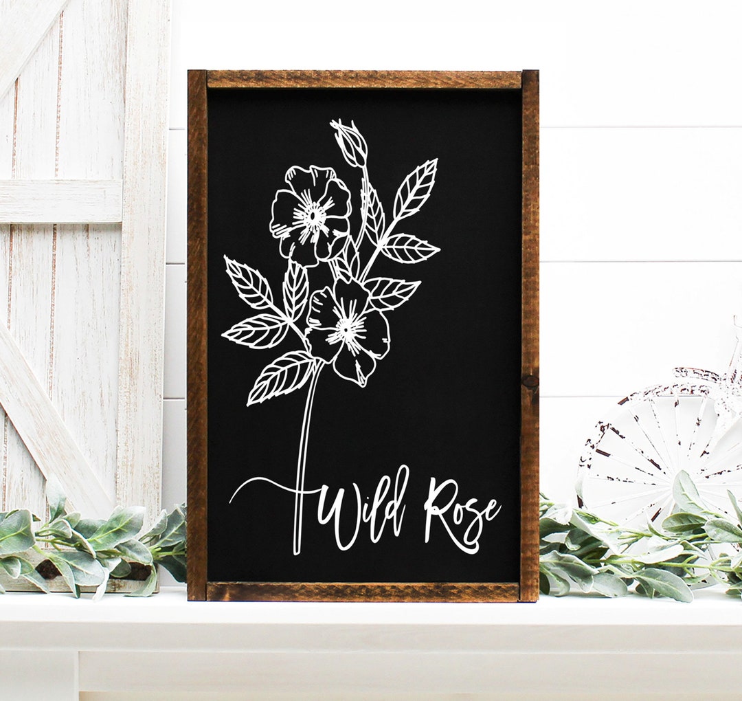 Botanical Flower Sign 12"x18". Botanical Sign, Farmhouse Entry Sign ...