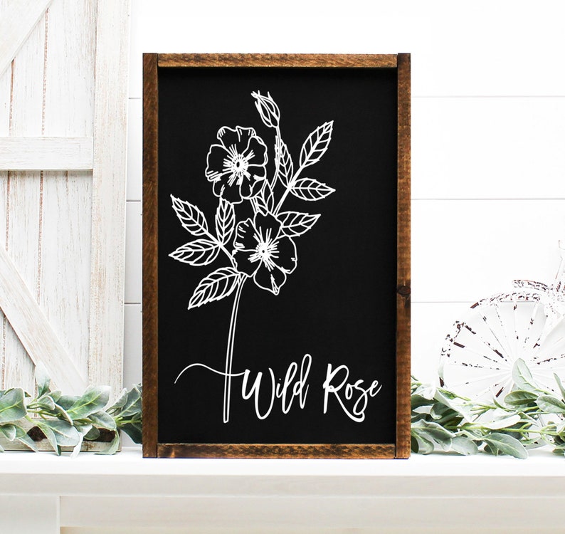 Botanical Flower Sign 12x18. Botanical Sign - Etsy