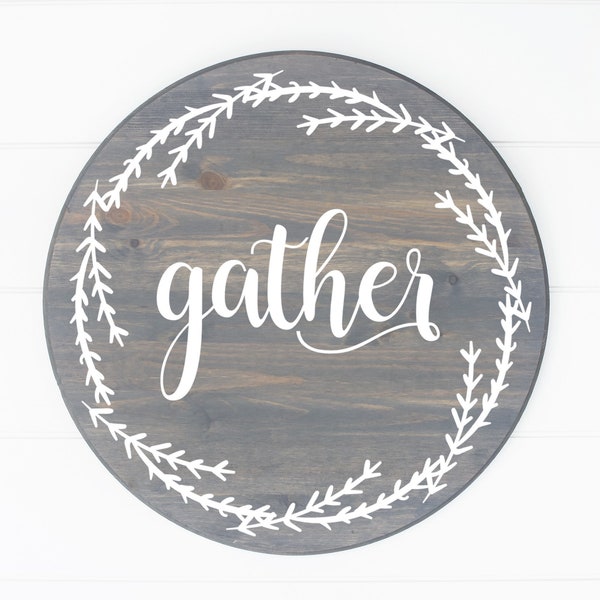 Wood Gather Sign - Etsy