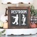 Fun Halloween Fall Bathroom Mini 6"x6" Sign, Farmhouse Bathroom ...