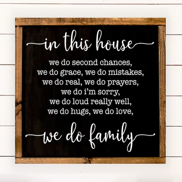 Large Family Sign - Etsy