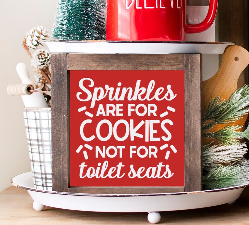 Funny Christmas Bathroom Mini 6x6 Sign Farmhouse - Etsy