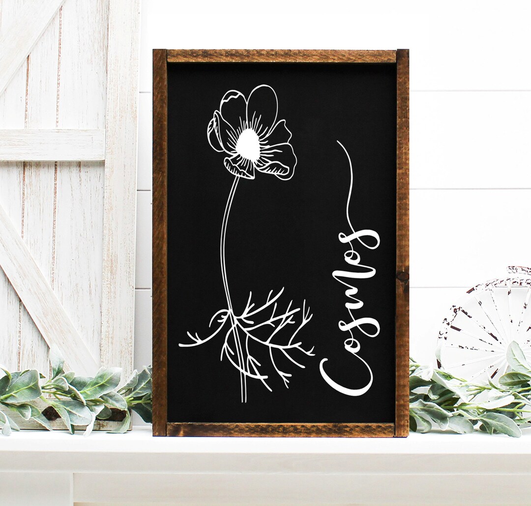 Botanical Flower Sign 12"x18". Botanical Signs, Farmhouse Entry Sign ...